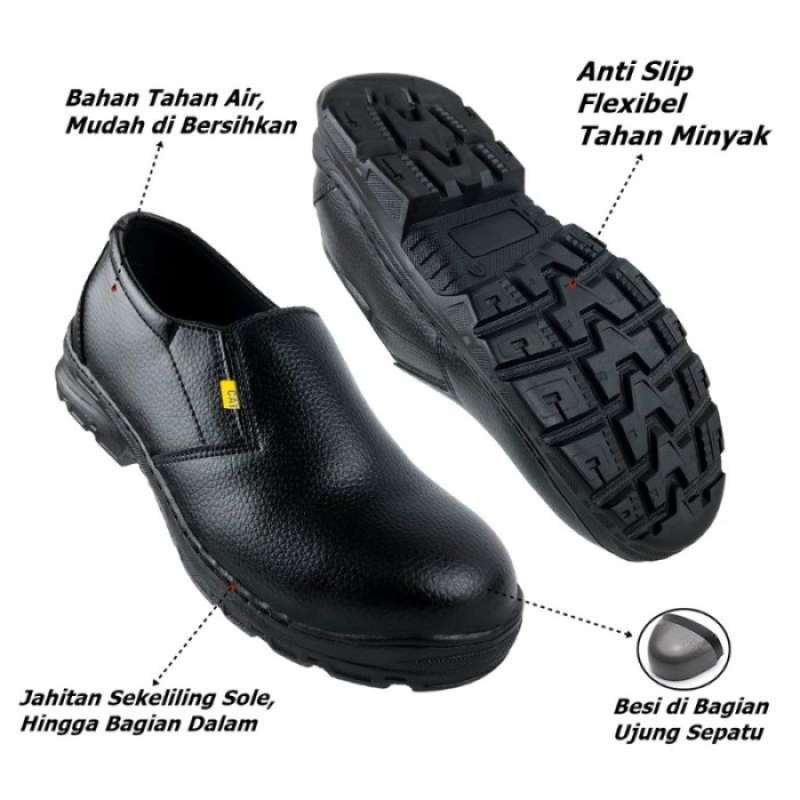 Promo Sepatu Caterpillar Ujung Besi Safety Keeja Proyek Koki Anti Slip ...