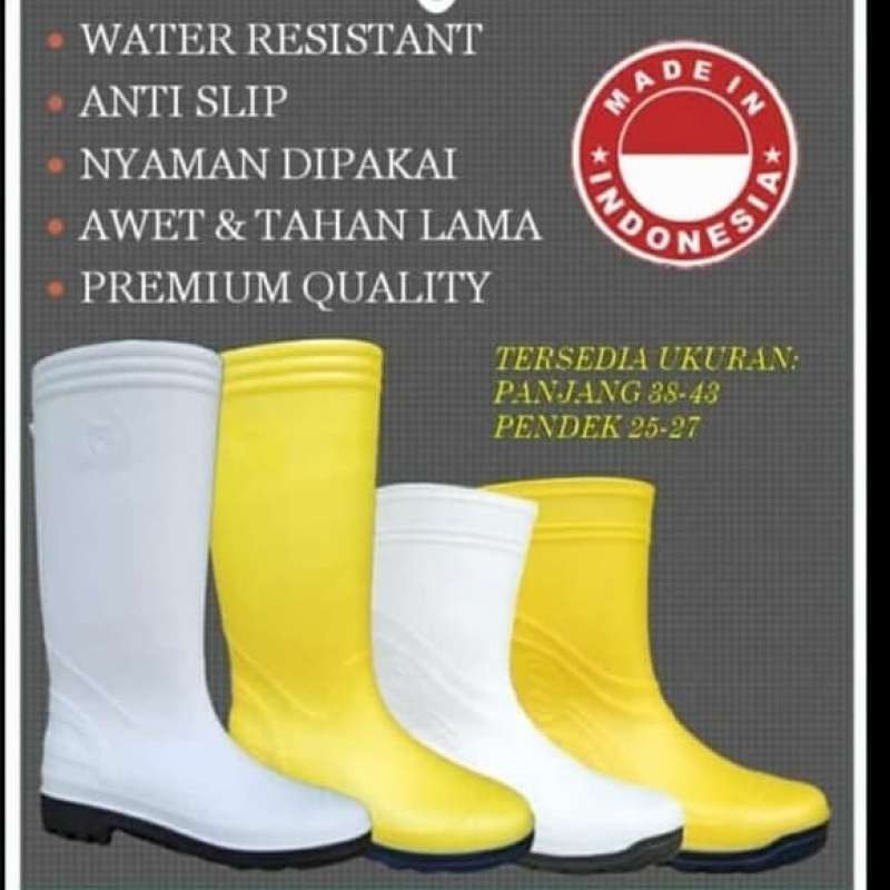 Promo Sepatu Boot Apd Kuning Safety Shoes Bkn Mackers Ando Tinggi 39cm ...