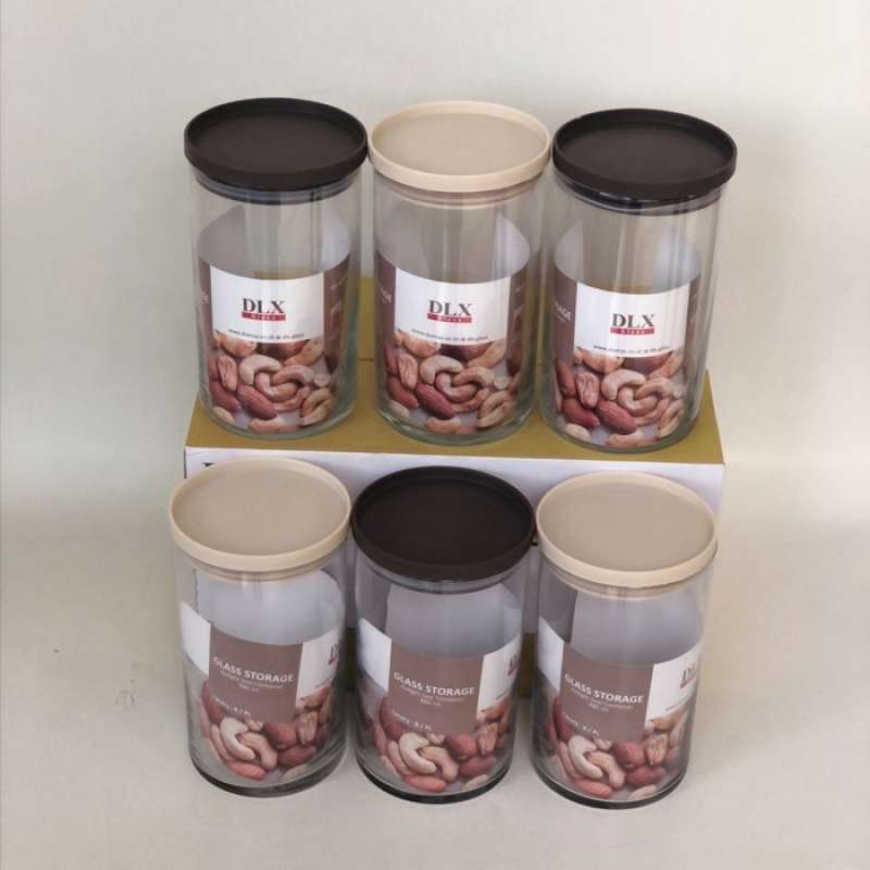 Promo Toples Kaca Canary Kedap Udara Set (6 Pcs) Ukuran 880 Ml Diskon 23% Di Seller Indah ...