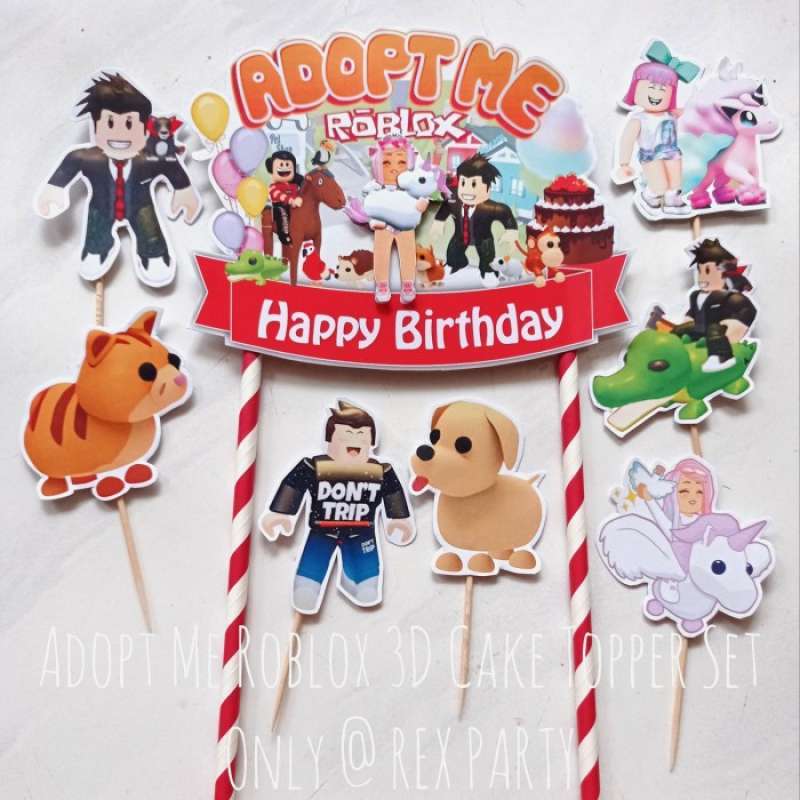Promo Adopt Me Roblox Cake Topper/topper Kue 3d Adopt Me/topper Adopt ...