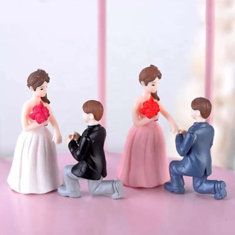Promo Hiasan Kue Couple Lamaran Set - Wedding Proposal Cake Topper ...