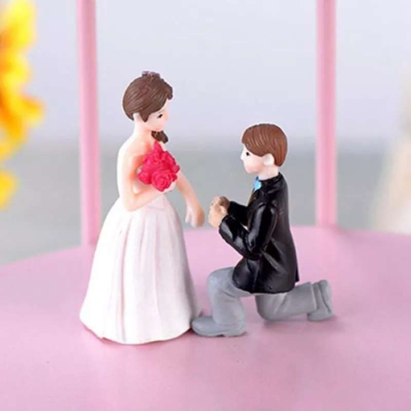 Promo Hiasan Kue Couple Lamaran Set - Wedding Proposal Cake Topper ...