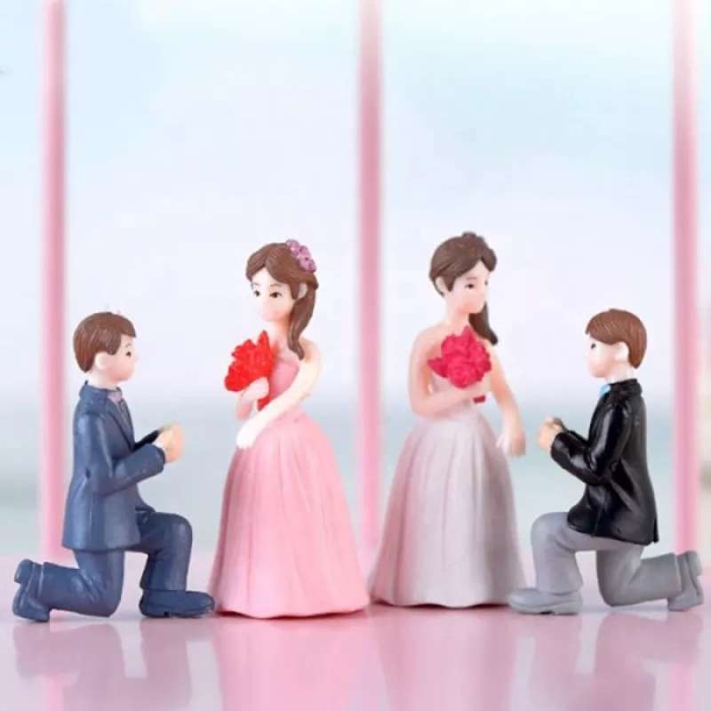 Promo Hiasan Kue Couple Lamaran Set - Wedding Proposal Cake Topper ...