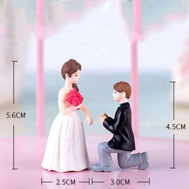 Promo Hiasan Kue Couple Lamaran Set - Wedding Proposal Cake Topper ...