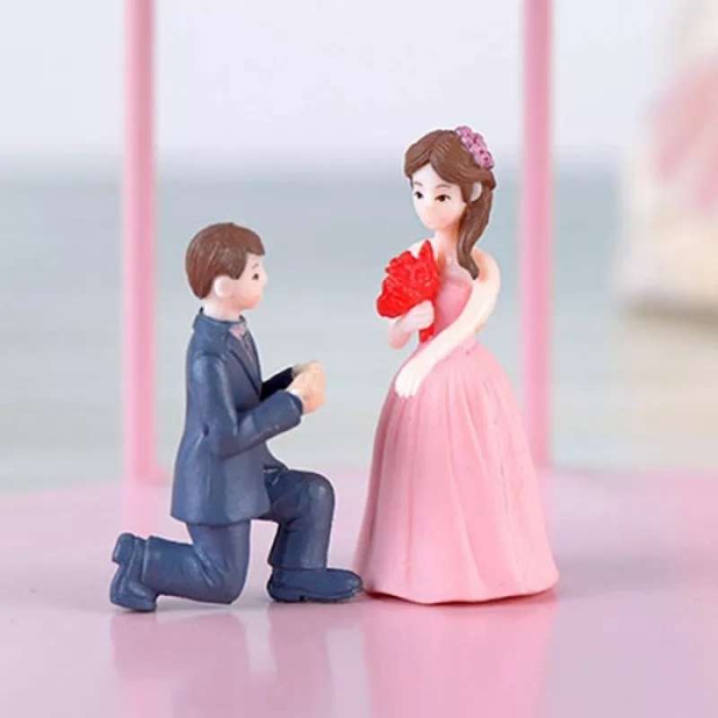 Promo Hiasan Kue Couple Lamaran Set - Wedding Proposal Cake Topper ...