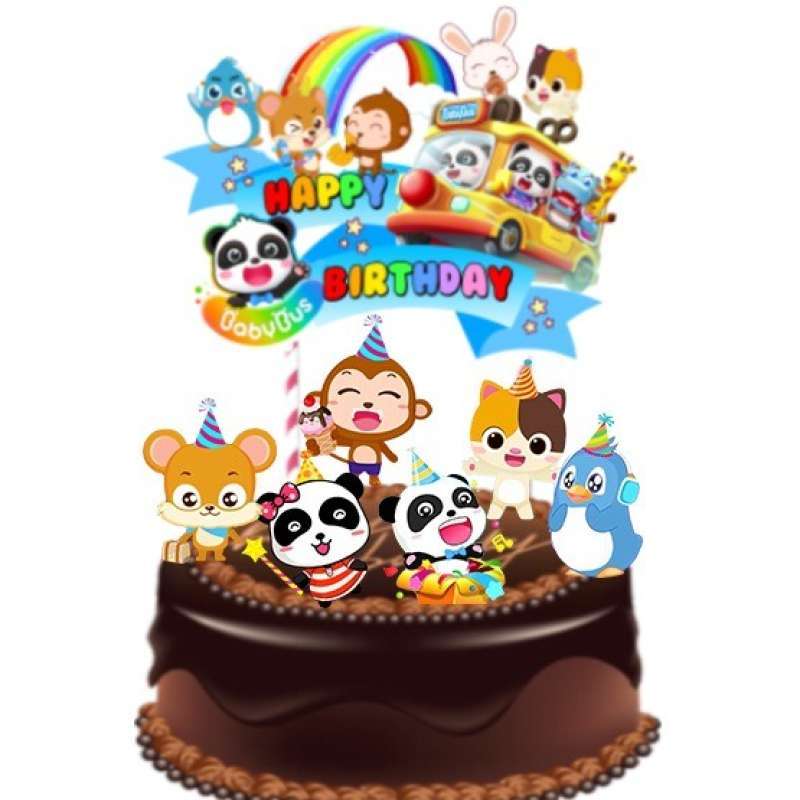 Promo Baby Bus Friends Topper Cake Birthday / Hiasan Kue Ulang Tahun ...