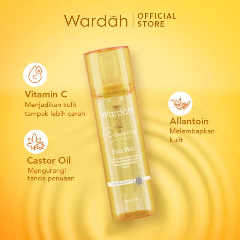 Promo Wardah C-defense Face Mist 55ml - Spray Diskon 9% Di Seller Surya ...