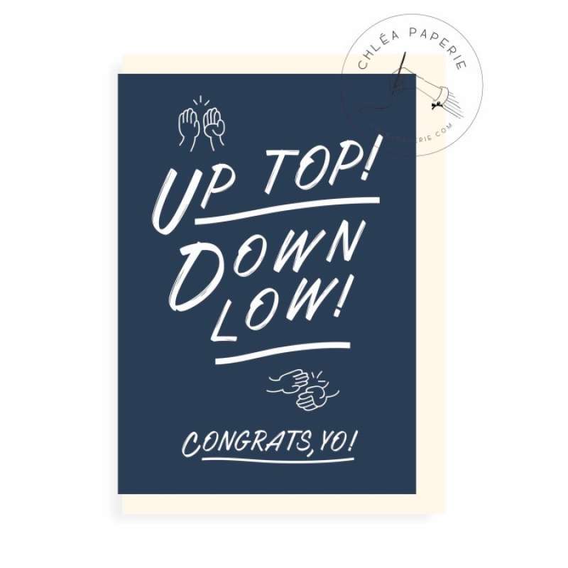 Promo Greeting Card / Congratulations / Up Top Down Low / Kartu Selamat Diskon 23% Di Seller ...