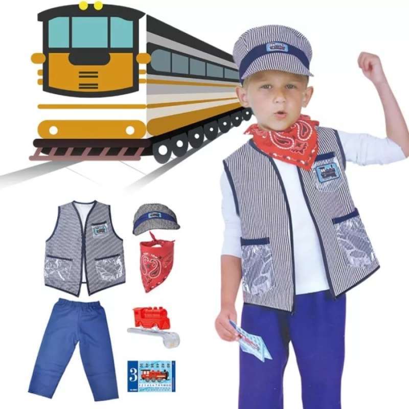 Promo Train Engineer Train Driver Costume Kostum Profesi Masinis Kereta ...