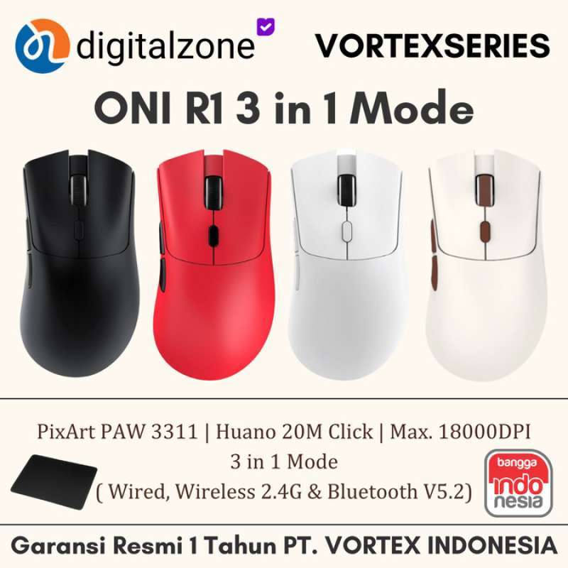 Promo 100% Produk Ori Mouse Vortex Oni R1 Vortexseries R1 Vortex R1 ...
