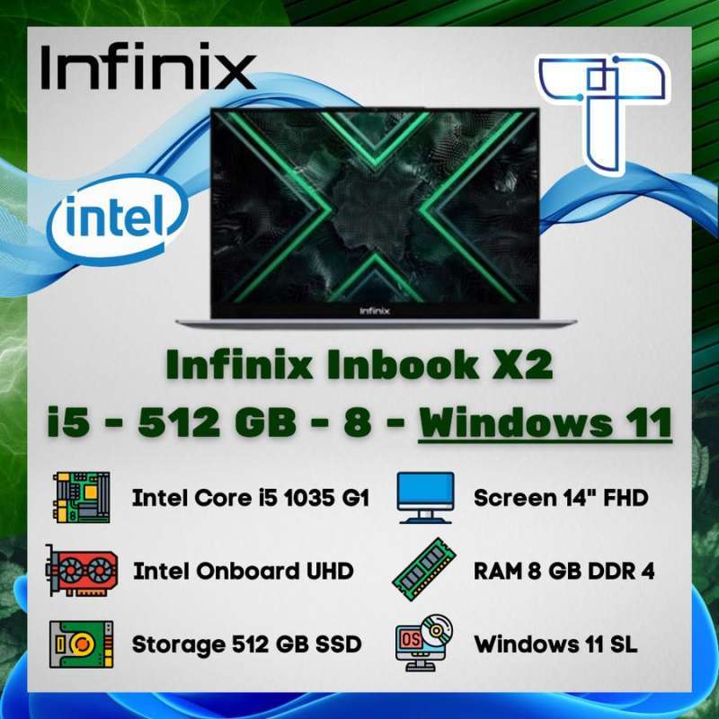 Jual Infinix Inbook X2 Laptop - I5 - 512 Gb - 8 - Windows 11 Di Seller ...