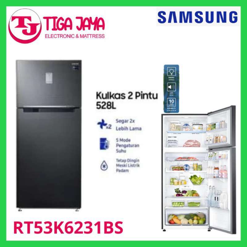 Promo Samsung Rt53k6231bs Kulkas Inverter 2 Pintu Rt5362 Twin Cooling ...