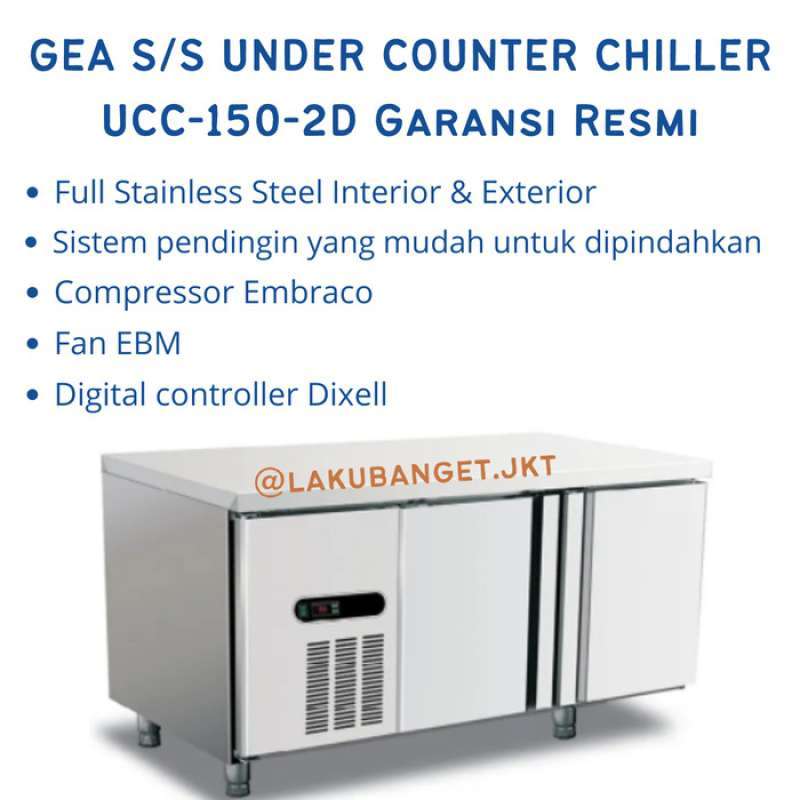 Promo Gea S/s Under Counter Chiller Ucc-150-2d / Ucc 150 2d Garansi ...