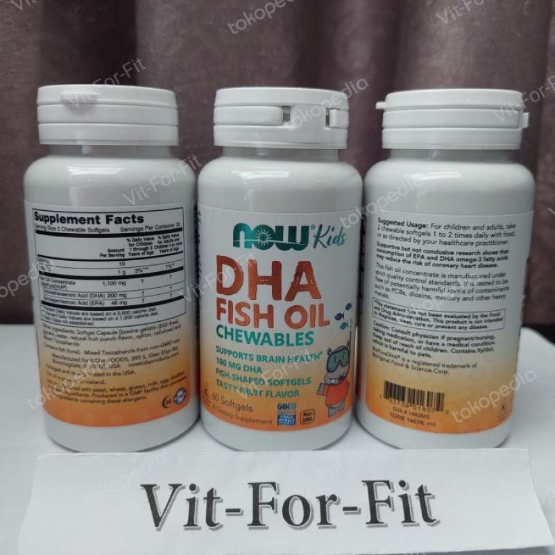 Promo Now Kids Dha Fish Oil Chewables Kid Chewable - 60 Softgels Diskon ...