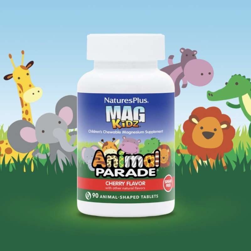 Promo Natures Plus, Magnesium Kids 200mg, Animal Parade Cherry Flavour ...