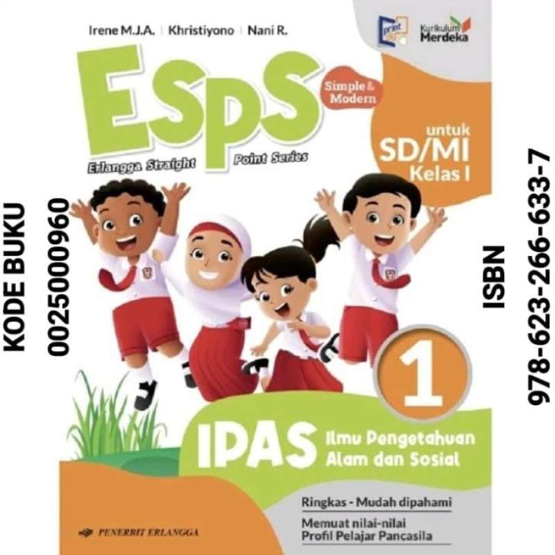 Jual Buku Esps Ipas Ipa Ips Kelas 1 Sd Kurikulum Merdeka Erlangga Sd Di ...