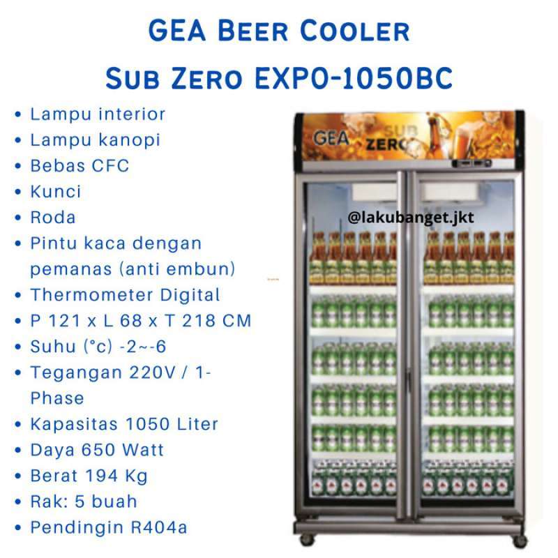 Promo Gea Beer Cooler Sub Zero Expo-1050bc / Kulkas Pendingin Beer 1050 ...