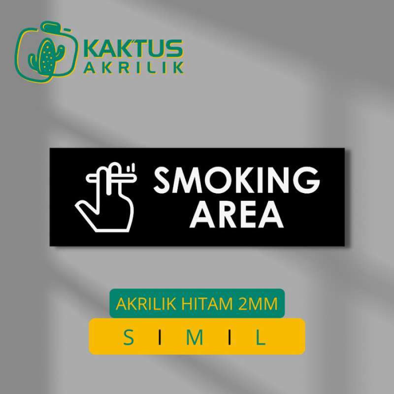 Jual Tanda Smoking Area Sign Acrylic Modern | Sign Board Acrylic Di ...