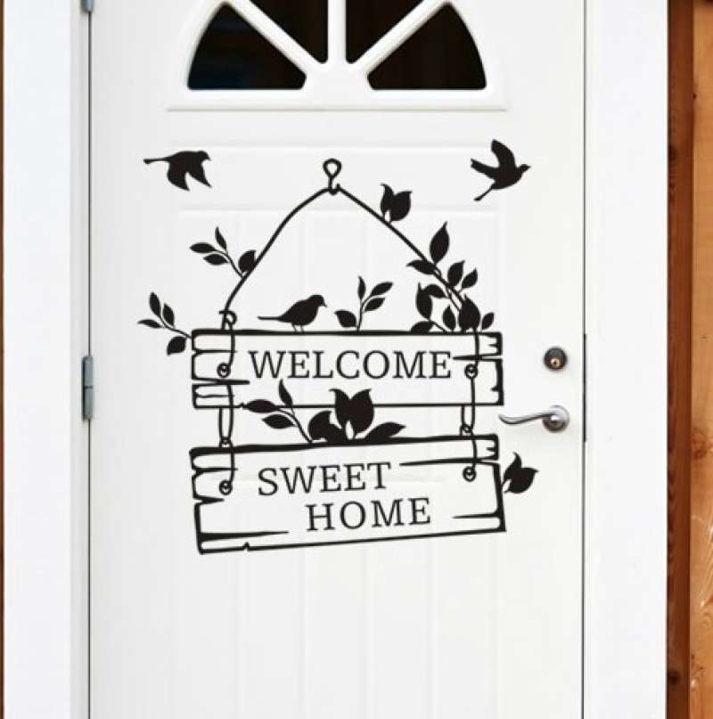 Promo 100% Produk Ori Wall Stiker Hiasan Dinding Pintu Jendela Welcome ...