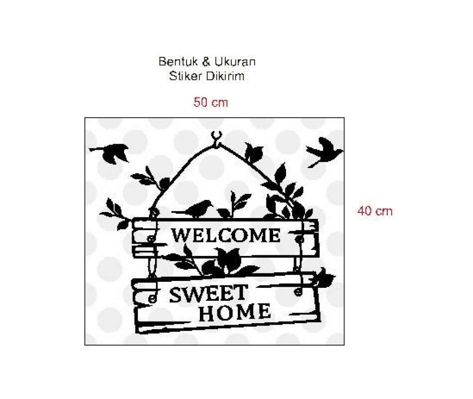 Promo 100% Produk Ori Wall Stiker Hiasan Dinding Pintu Jendela Welcome ...