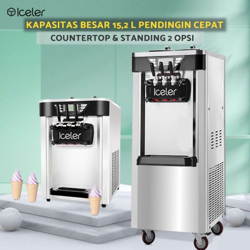 Jual Iceler Ice Cream Machine 3 Tuas Countertop & Standing Classic ...