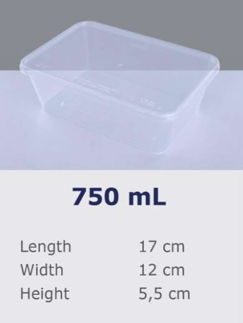 Jual Kiip Thinwall/thin Wall/food Container/box Plastik Makan 750 Ml 1 ...
