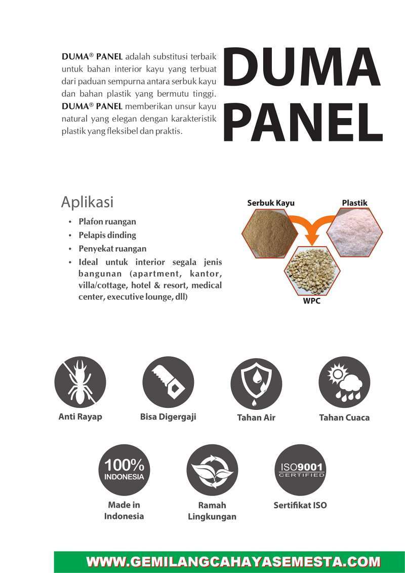 Jual Duma Modern (5 Meter) - Duma Panel Wpc Di Seller Gemilang Cahaya Semesta - Candi, Kab ...
