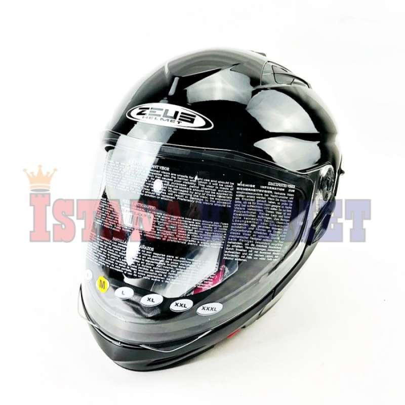 Promo Helm Zeus 613c Modular Black Glossy Double Visor Diskon 23% Di ...