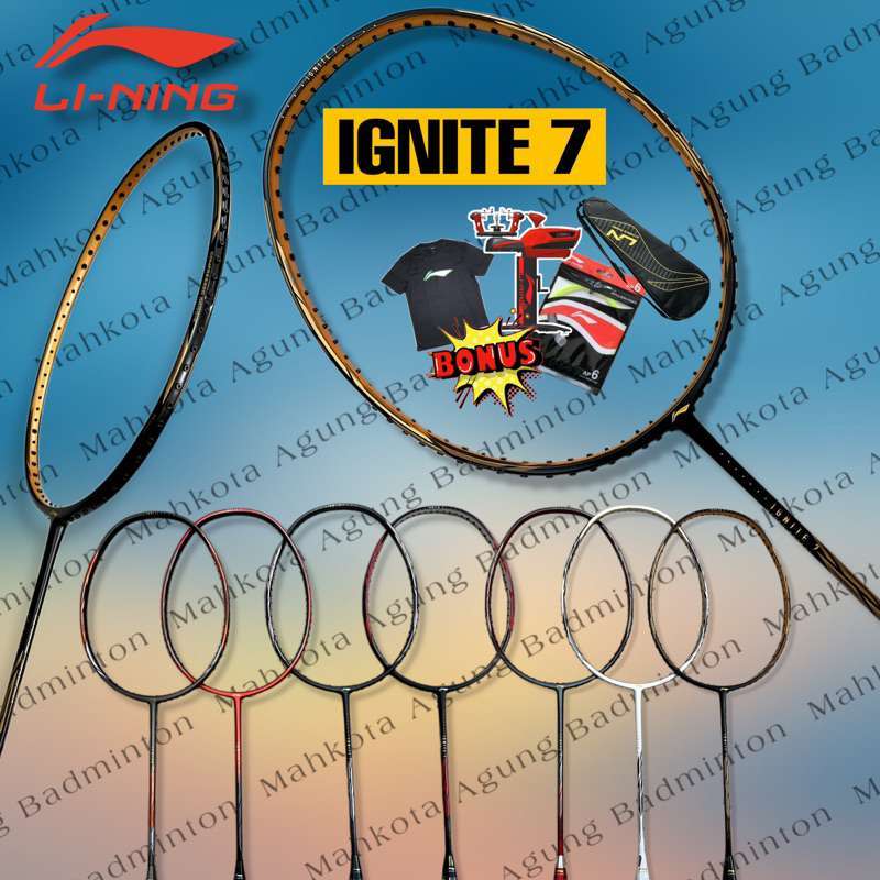 Jual Raket Badminton Bulutangkis Li Ning Lining Ignite 8 Dan 7 Original ...