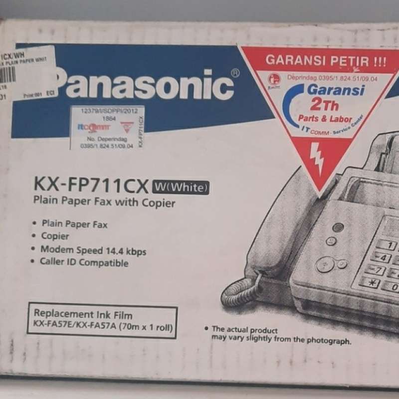 Jual Panasonic Kx-fp711cx Plain Paper Fax With Copier Di Seller Shin Store - Cengkareng Timur ...