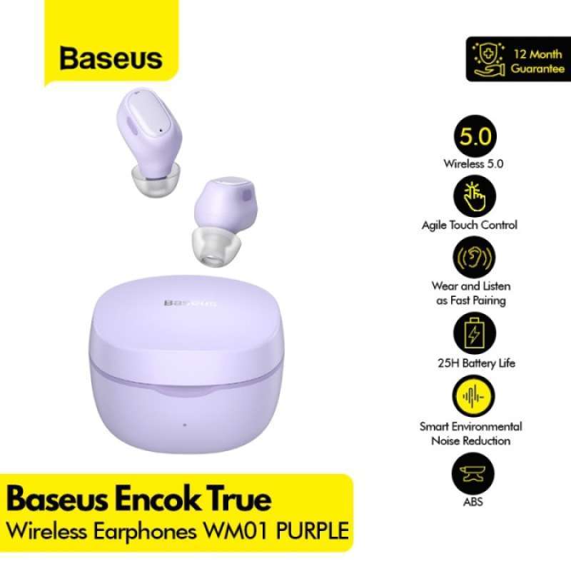 Promo Baseus Wm01 / Encok Wm-01 Tws True Wireless Earbuds Bluetooth ...