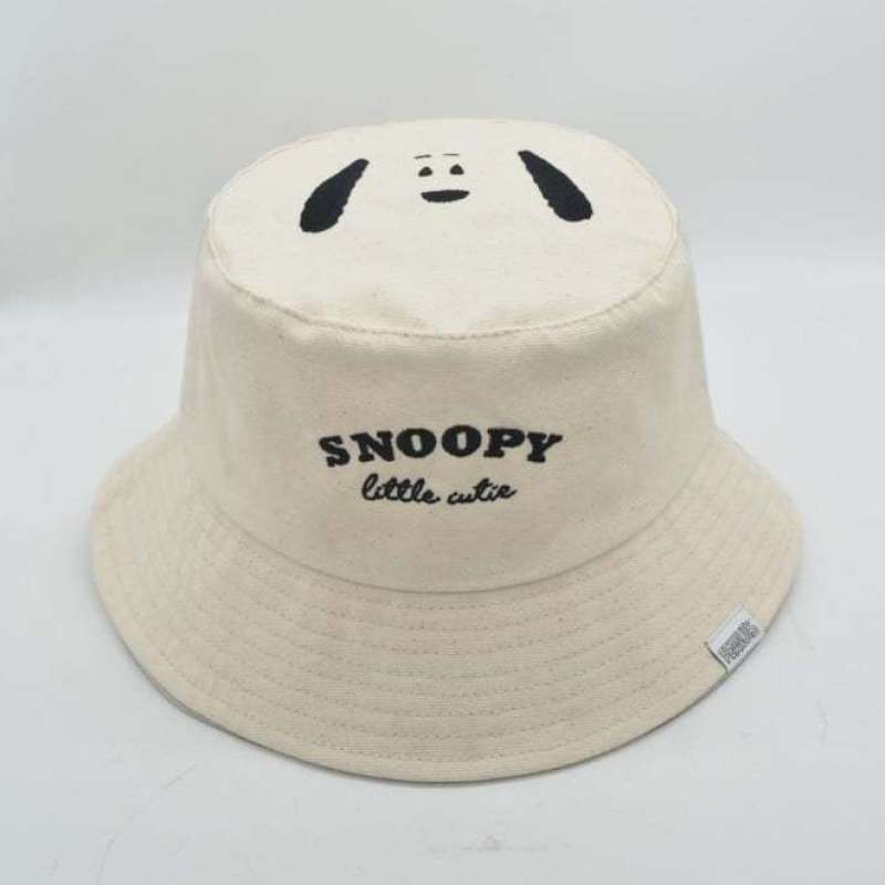 Jual Topi Bucket Lucu Miniso Snoopy Summer Travel Collection Bucket Hat ...