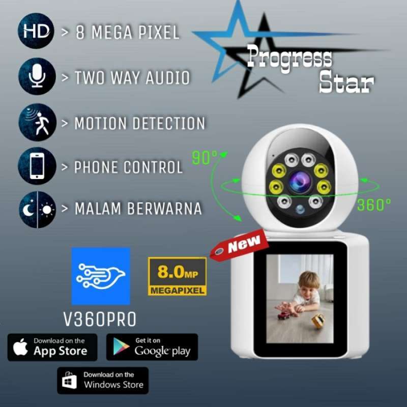Jual New Ip Camera Wifi Cctv 8mp Komunikasi 2 Arah Dengan Video Call ...