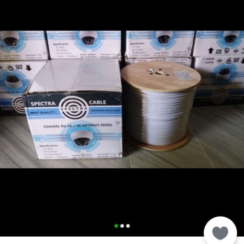 Jual Kabel Cctv Spectra Rg59 Kabel Coaxial+power Rg 59 Optimus Series ...