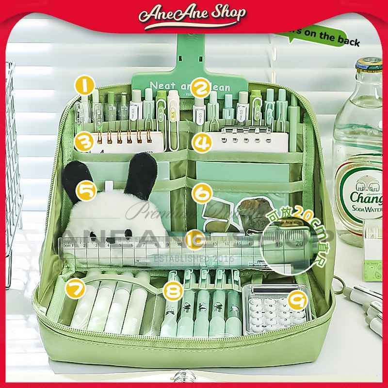 Jual Tempat Pensil Kanvas Kapasitas Besar 12 Lapis Zhibige Tas ...