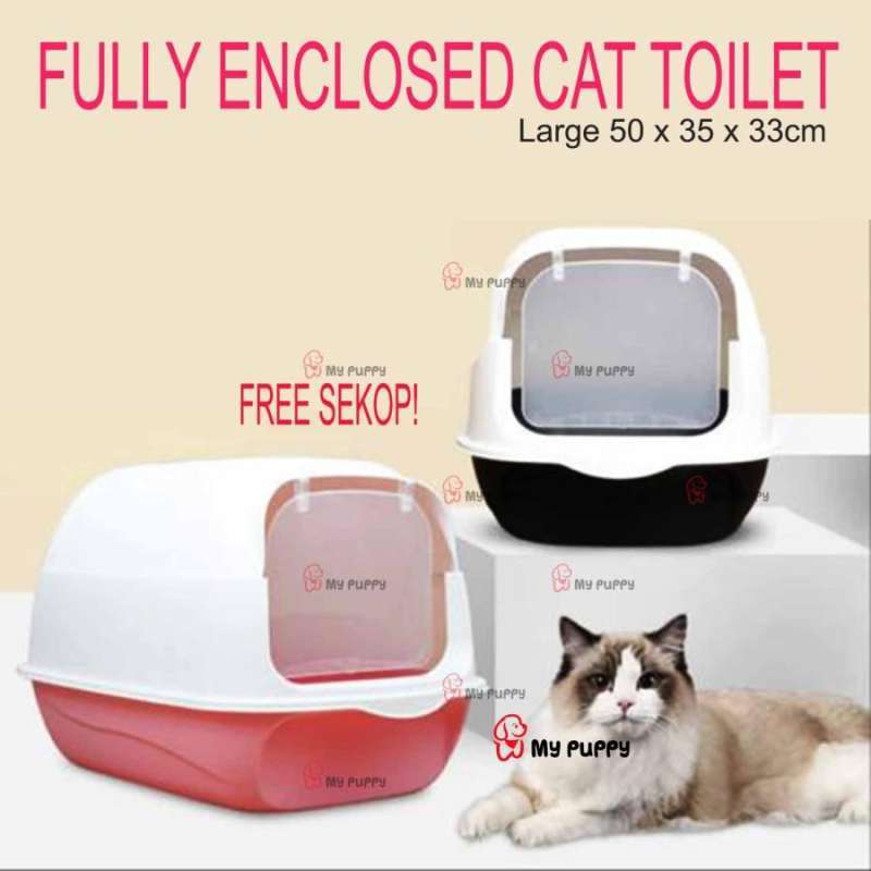 Jual Mame Fully Enclosed Cat Toilet - Cat Litter Box - Toilet Pasir ...