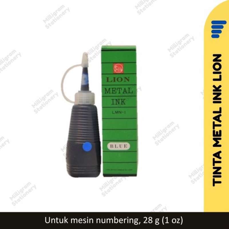Jual Tinta Metal Ink Lion/ Stempel Numbering Numerator - Biru Di Seller ...