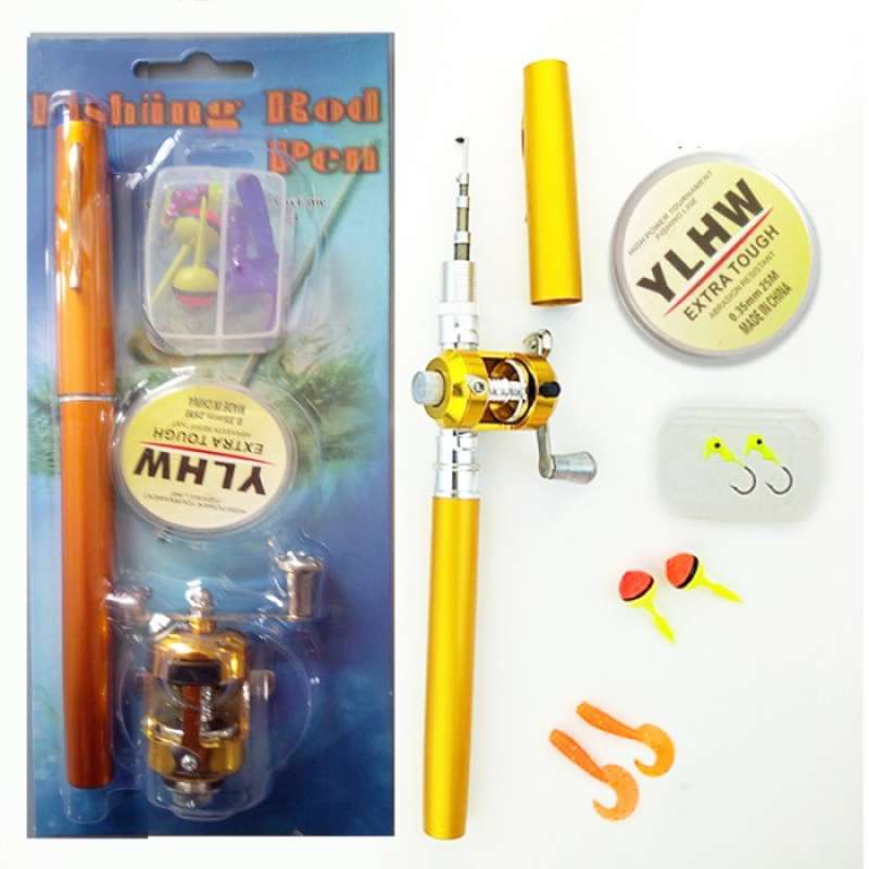 Jual Paket Pancingan Pulpen Mini Fishing Rod Pen Joran Pancing ...