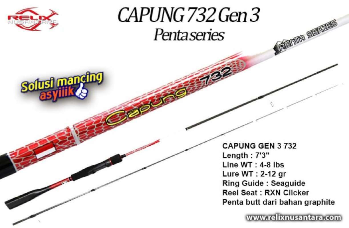 Jual Rod Spinning Capung Gen 3 Penta Series - 732 / 4-8lbs Di Seller ...
