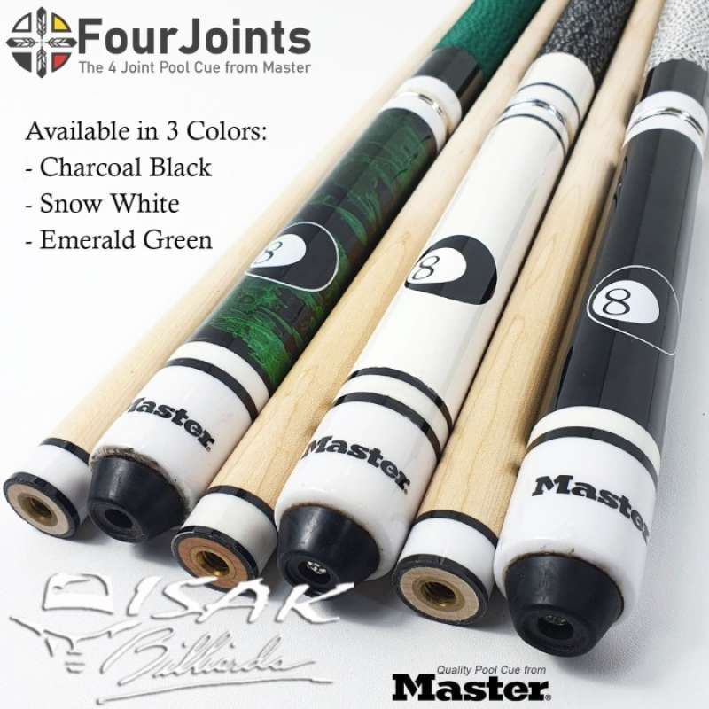 Jual Master 4 Four Joints Pool Cue Green - Maple Billiard Stick Stik ...