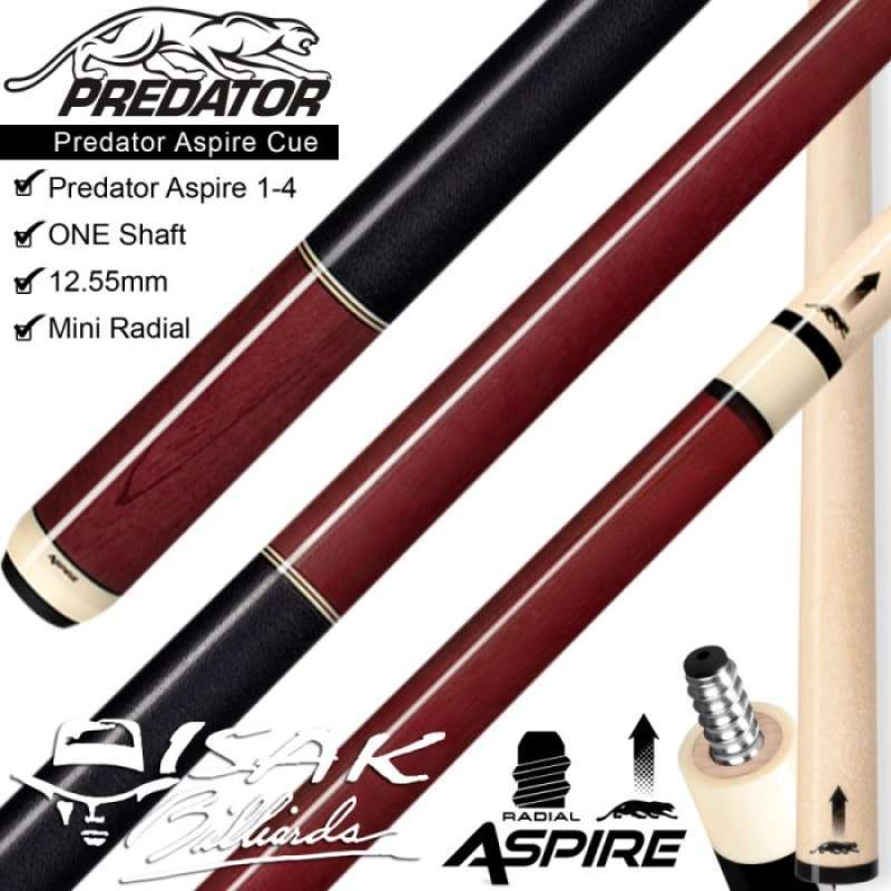 Jual Predator Aspire 1-4 Pool Cue | Low Deflection Radial Stick ...