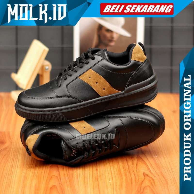 Promo Wolf Yazbek Sepatu Casual Formal Pria Sneaker Hitam Kerja Kuliah Sekolah - 42 Yazbek ...