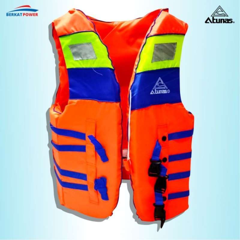 Jual Pelampung Atunas Life Jacket Orange Size M L Dan Xl Rompi Vest - M ...