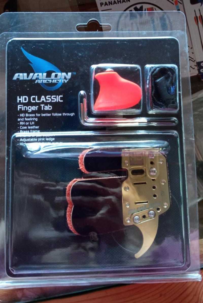 Jual Fingertab Avalon Classic Brass Prime Leather Finger Tab Busur ...