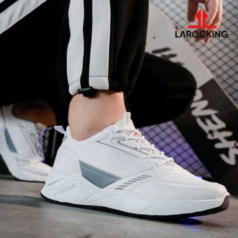 Jual Larocking - Raptor Putih Polos | Sepatu Sneakers Running Gym Shoes ...
