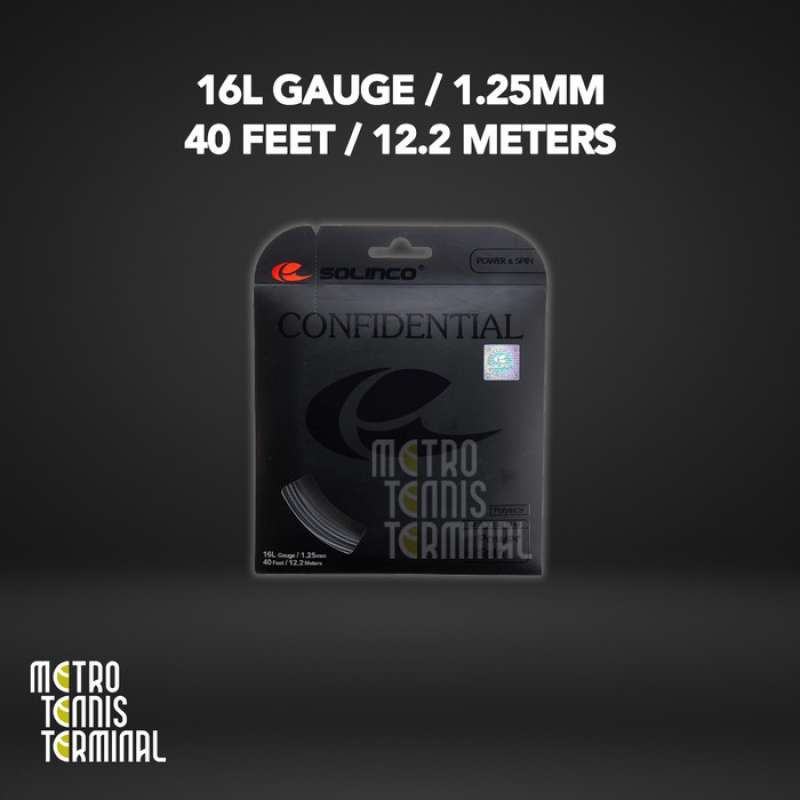 Jual Solinco Confidential 16l / 16 / 17g String ( Senar Raket Tenis ...