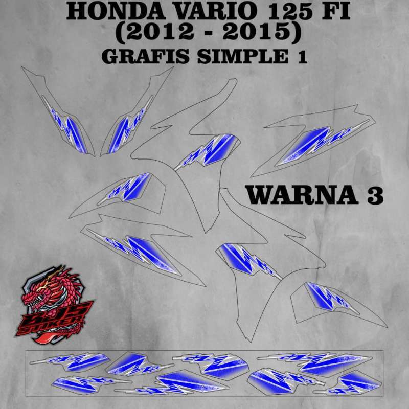 Promo Stiker Striping Vario 125 Old Simple 1 - Stiker Decal Vario 125 ...