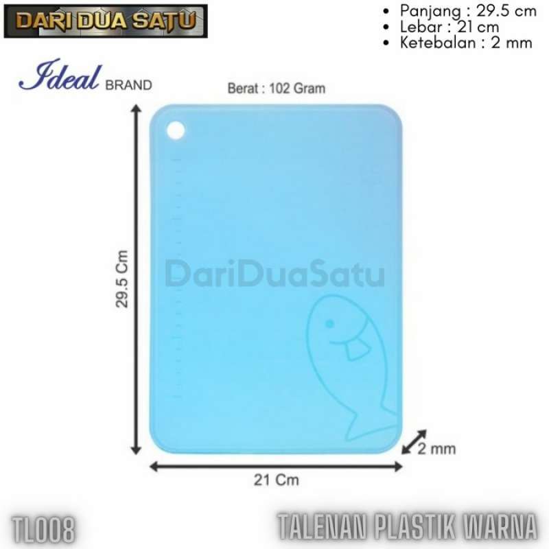 Jual Talenan Dapur Plastik Lunak Papan Potong Sayur Daging Ideal ...
