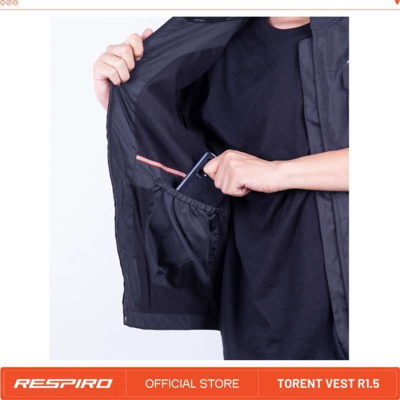 Jual Respiro Torent Vest R1 Black | Rompi Harian Pengendara Pria Anti ...