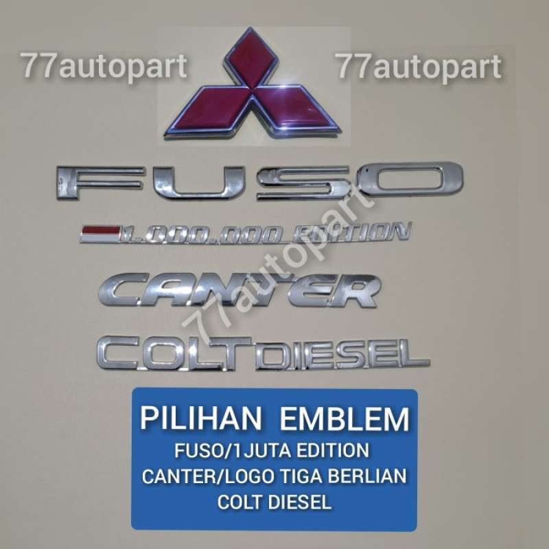 Jual Emblem Mitsubishi Canter Fuso Colt Diesel 1 Juta Edition - 5pc ...